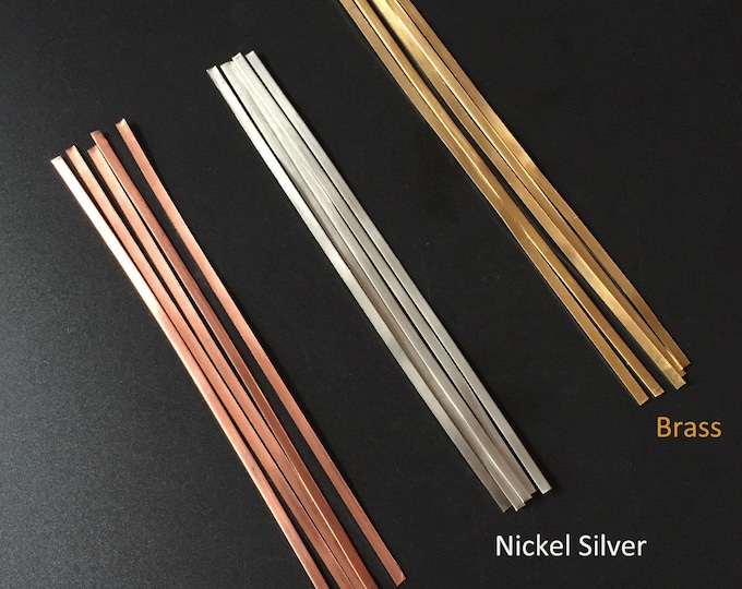 5PCS 153x3x0.6mm Copper, Brass, Nickel Silver Bezel Strip Narrowband ...