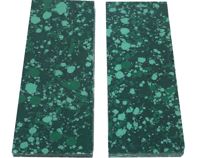 1 Pair 35mmx90mmx5mm Reconstitute Malachite Turquoise Recon Stone Inlay ...