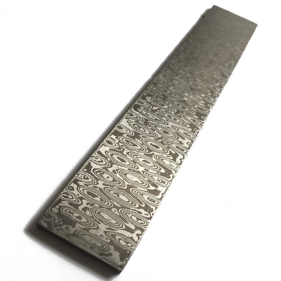 30x200x3mm Stainless Damascus Steel Rose Pattern Knife Handle | Etsy