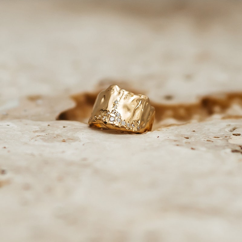 Organic Gold Ring - Etsy