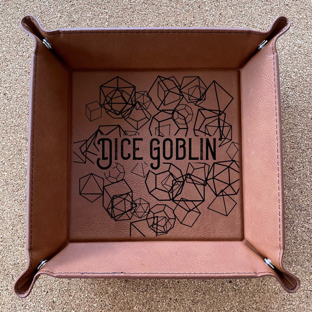 Engraved Leather Dice Tray - Etsy