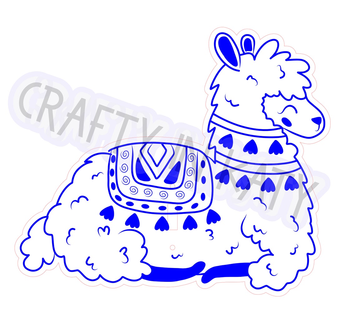 DIGITAL DOWNLOAD Cute Sleeping Llama Light Switch Plate PDF Laser Cut ...