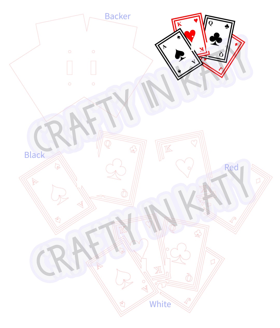 DIGITAL DOWNLOAD *** Playing Card Light Switch Plate PDF Laser Cut File ...