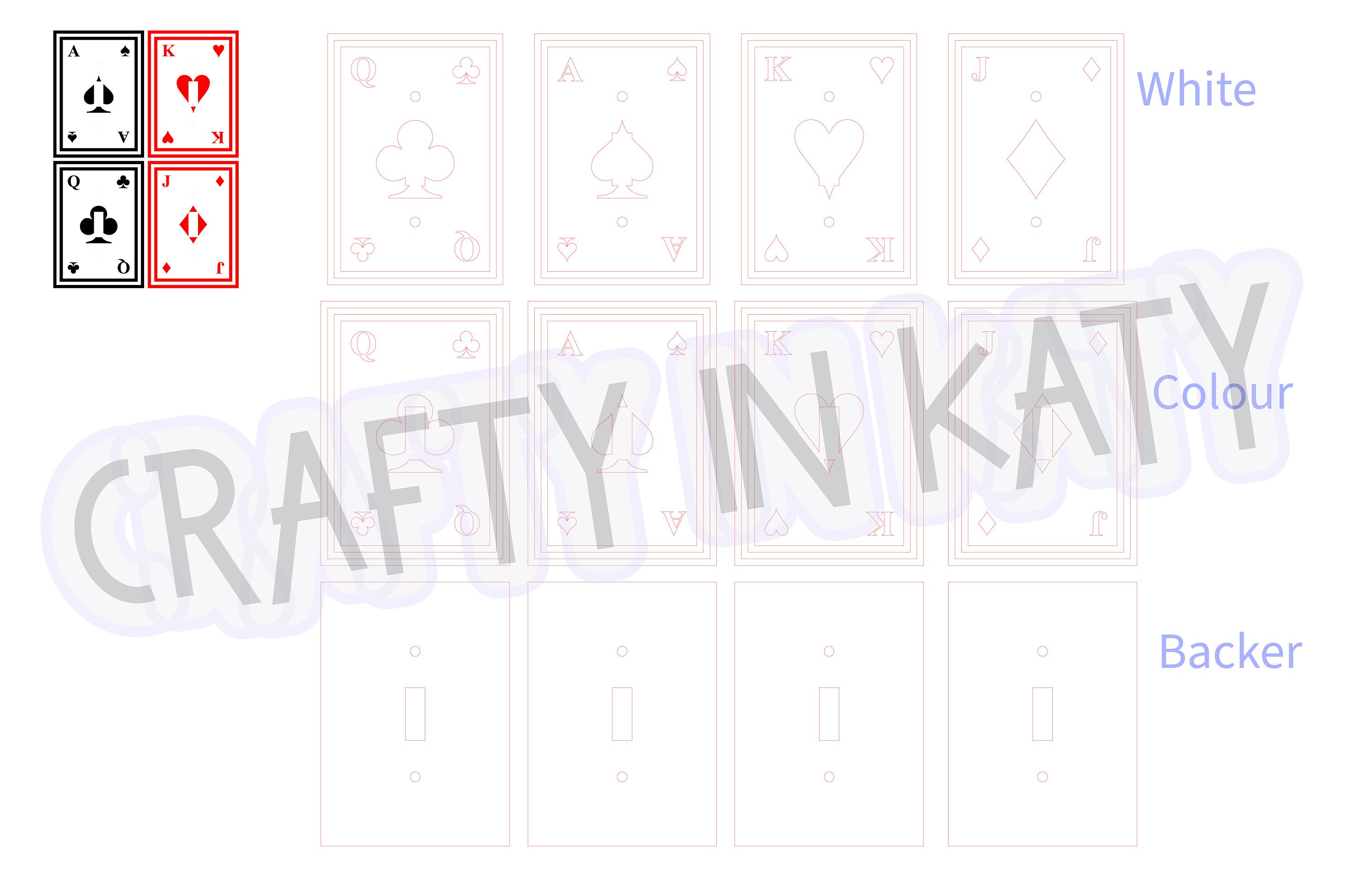 DIGITAL DOWNLOAD *** Playing Card Light Switch Plate PDF Laser Cut File ...