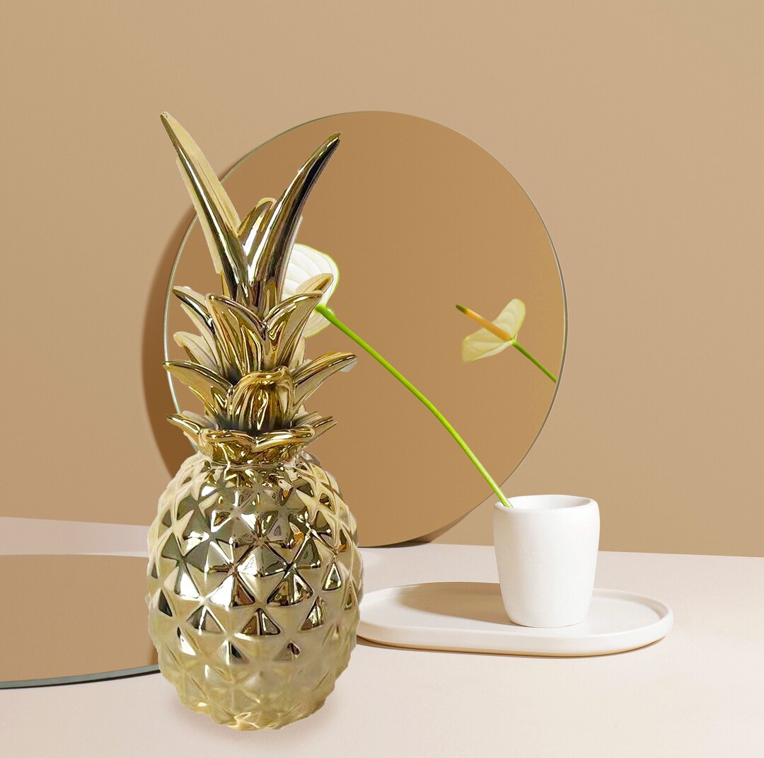 Ceramic Pineapple Decorative Centerpiece Display Decor for Living Room ...