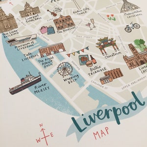 Map of Liverpool Print | Unframed A4 or A3 - Etsy