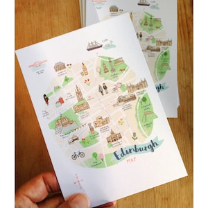 Map of Edinburgh Card - Etsy