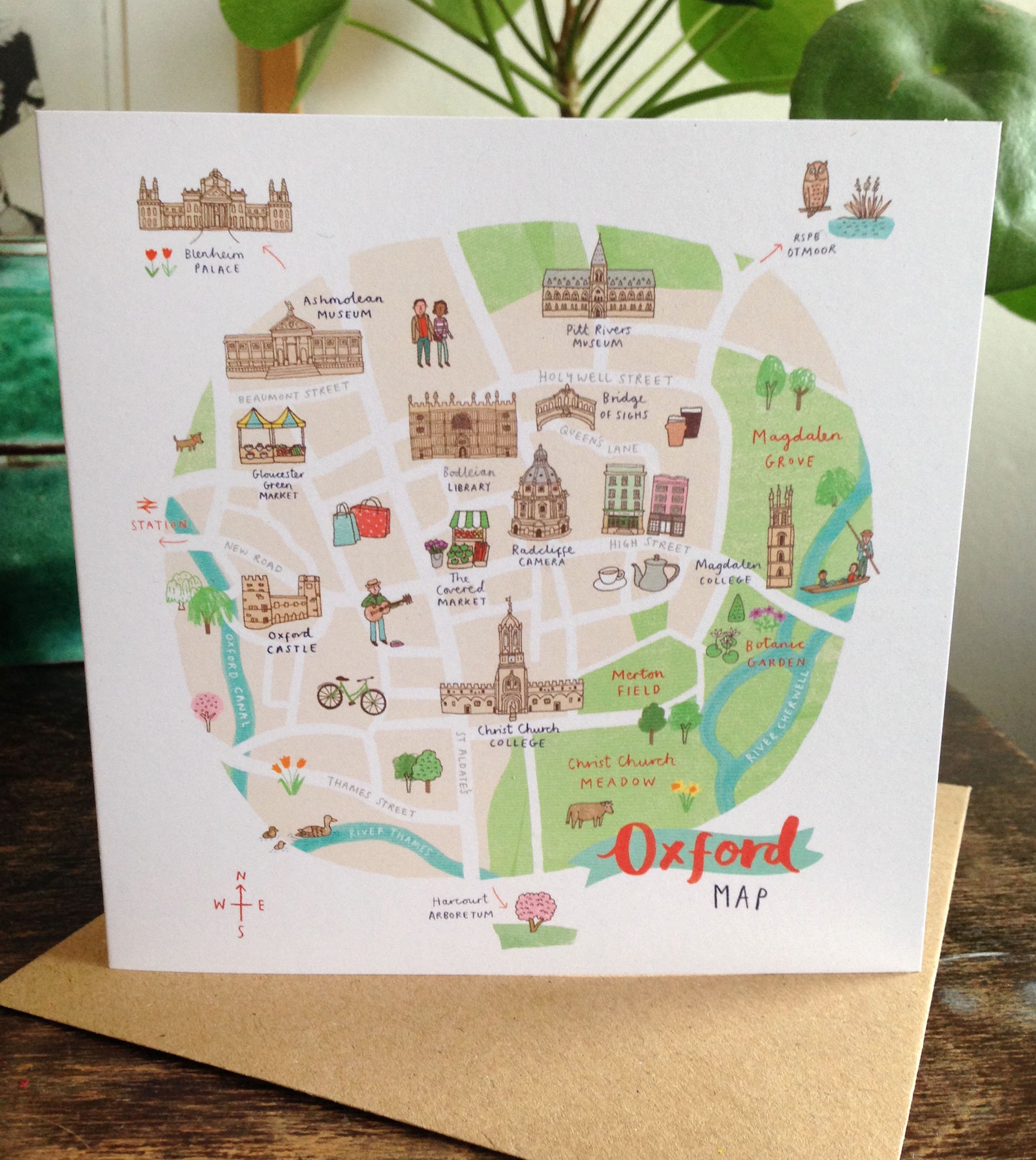 Map of Oxford Card - Etsy