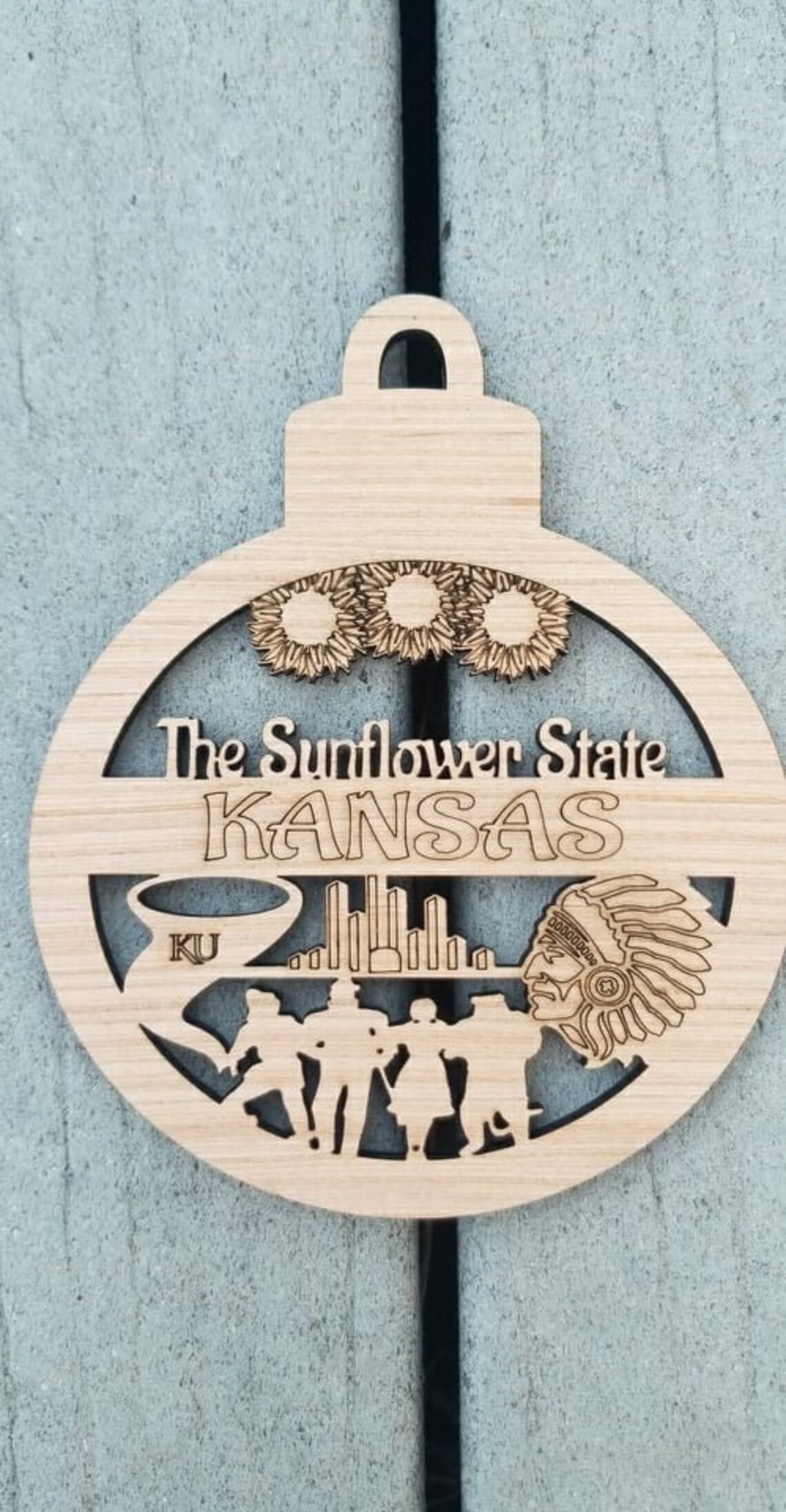 Kansas Ornament Kansas Wood Ornament Kansas Christmas - Etsy