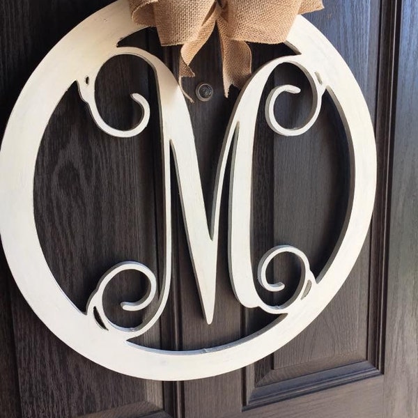 Monogram Door Hanger - Etsy