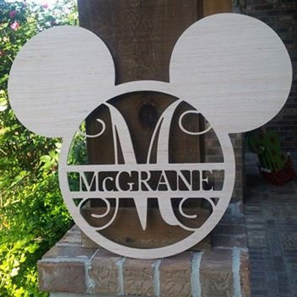 Mickey Monogram - Etsy