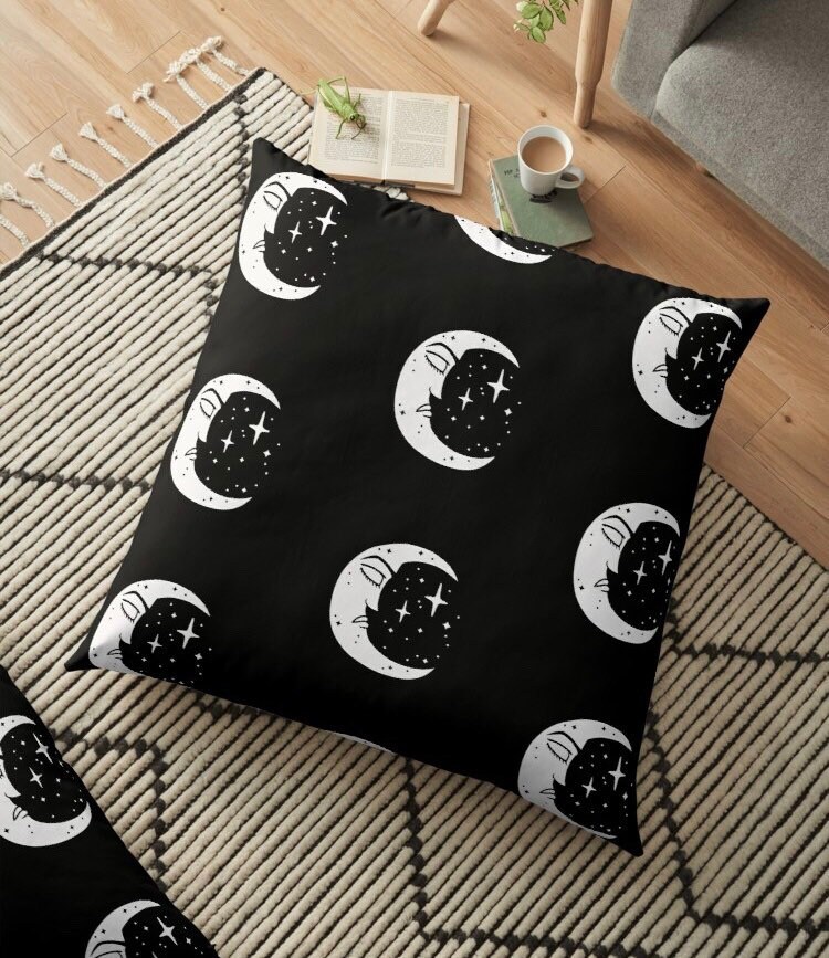 Vinyl Sticker Sleeping Moon Starry Night Moon Sticker - Etsy
