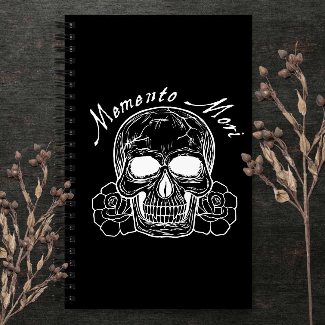 Memento Mori Spiral Notebook, Skull Notebook, Macabre Journal, Lined ...