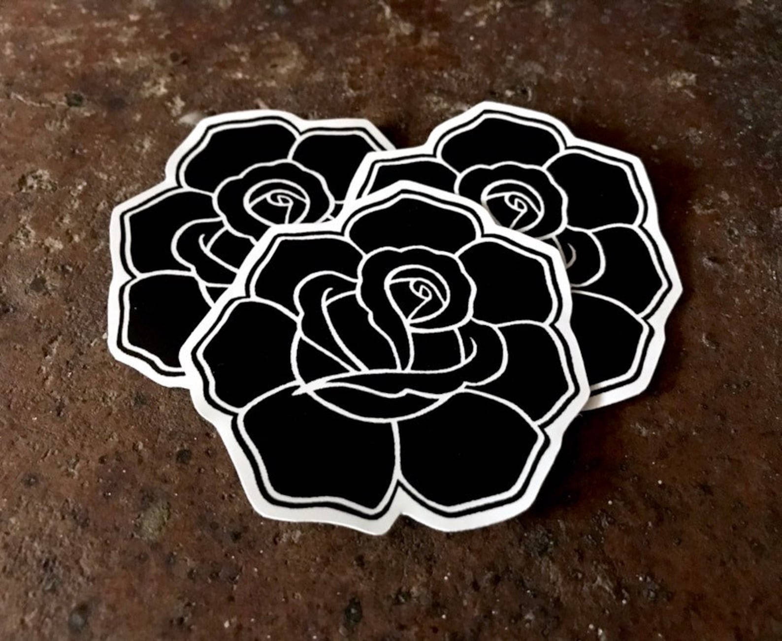 Vinyl Sticker Black Tattoo Rose Sticker Laptop Sticker - Etsy Canada