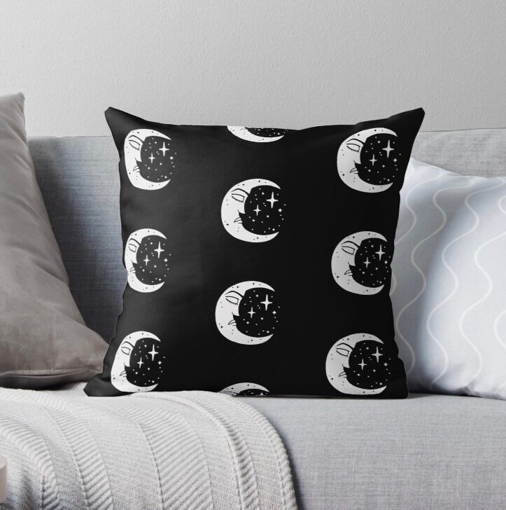Vinyl Sticker Sleeping Moon Starry Night Moon Sticker - Etsy