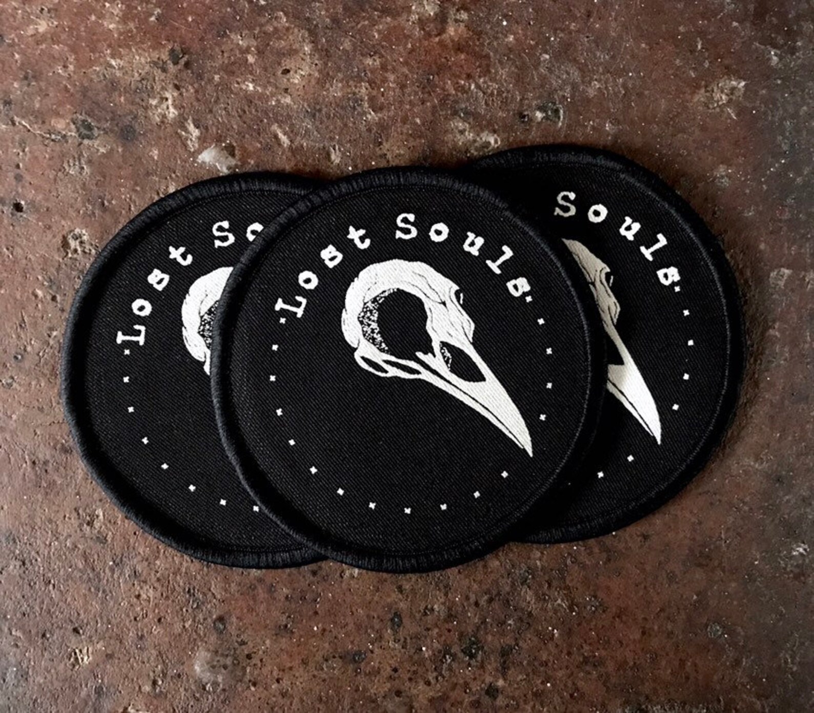 Iron on Patch Crow Skull Patch Skull Patch Screen Print - Etsy