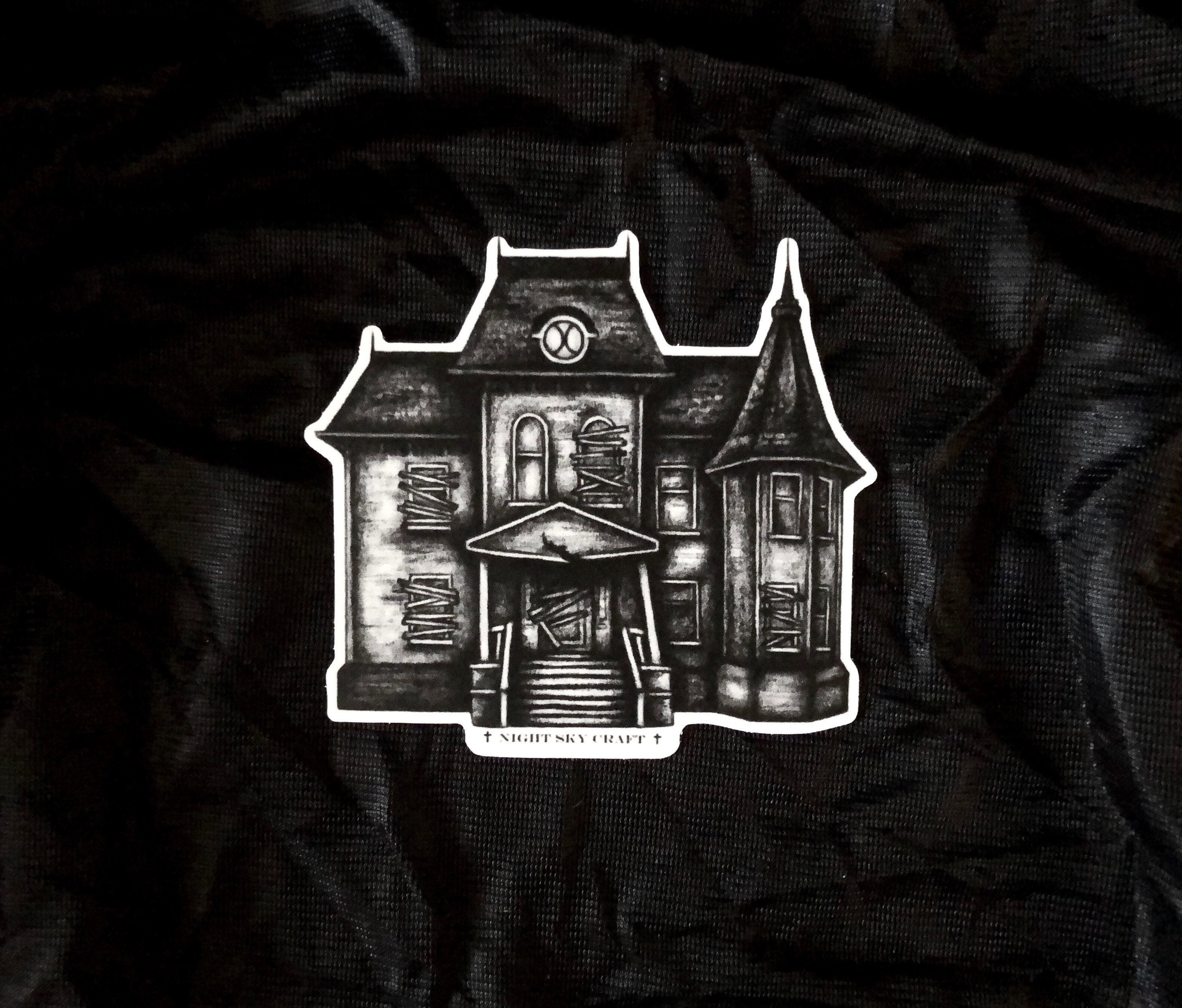 Haunted Residence Sticker Vinyl Stickers Haunted House | Etsy