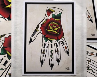 Gus Wagner Tattoo Artist Self Portrait, Vintage Tattooed Man Photograph ...