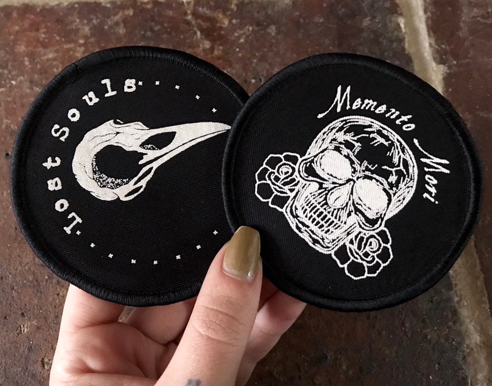 Iron on Patch Crow Skull Patch Skull Patch Screen Print - Etsy