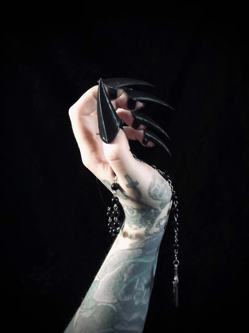 Set of 5 Black Claw Nail Rings Claw Rings Gothic Ring - Etsy