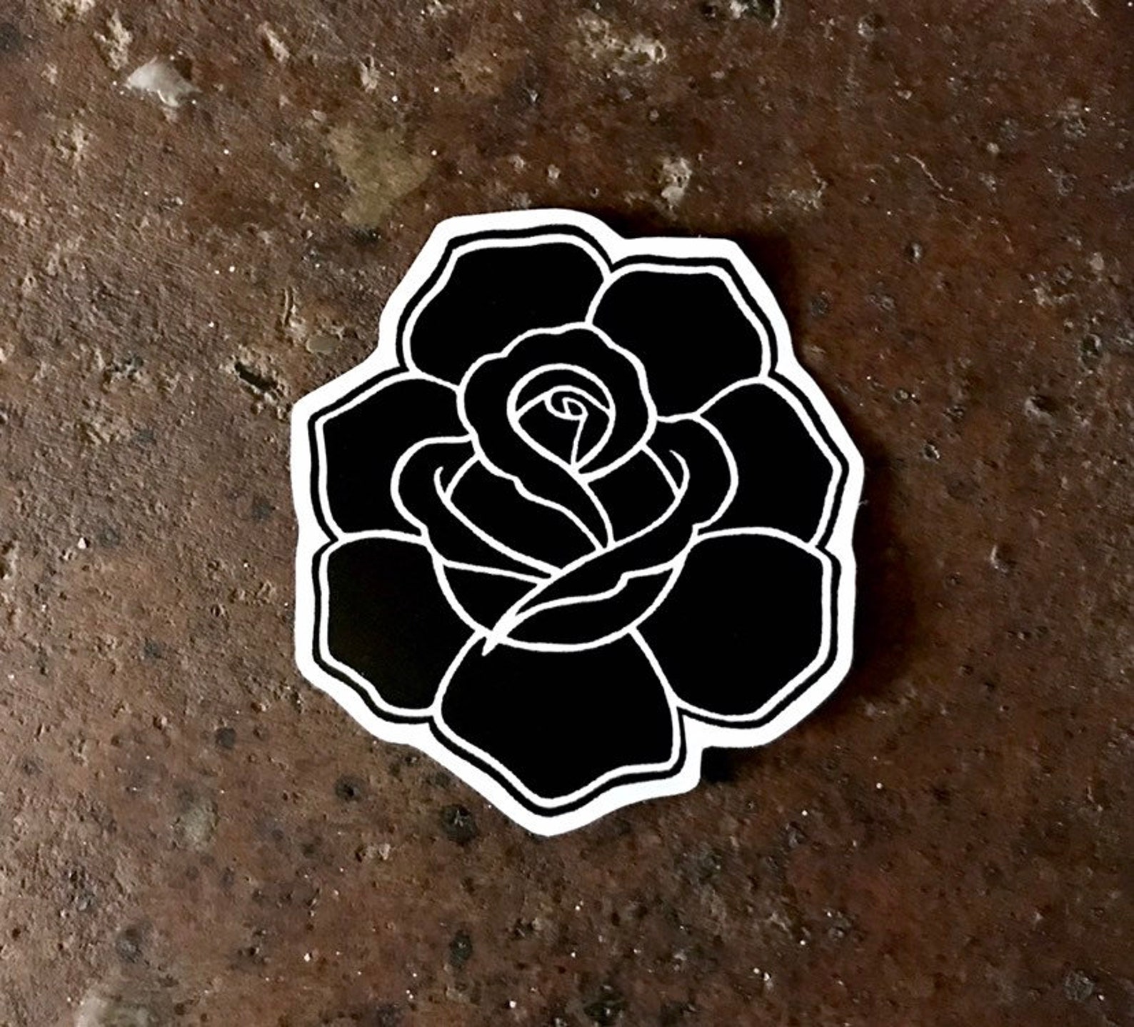 Vinyl Sticker Black Tattoo Rose Sticker Laptop Sticker - Etsy Canada