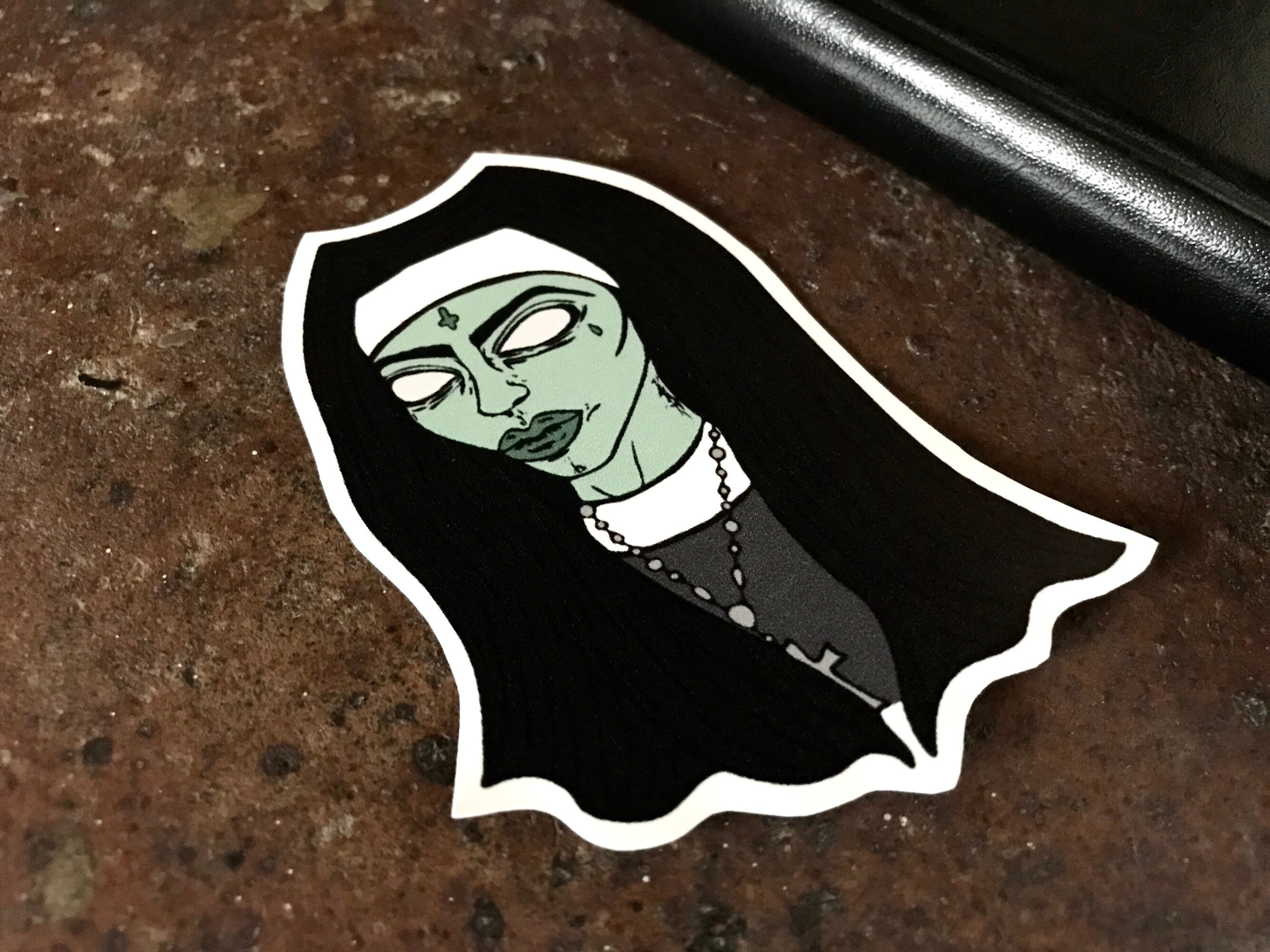 Vinyl Sticker Zombie Vinyl Sticker Zombie Nun Sticker Die | Etsy