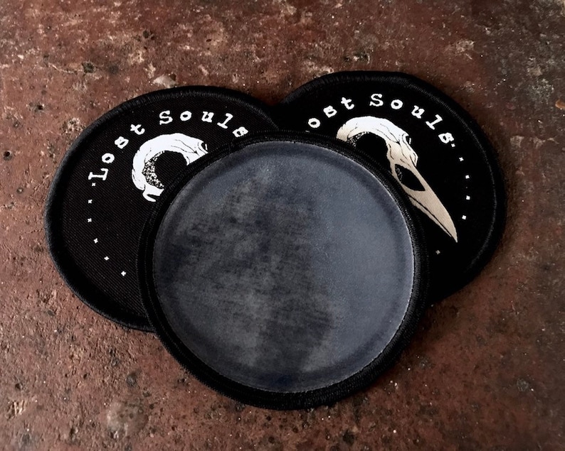 Iron on Patch Crow Skull Patch Skull Patch Screen Print - Etsy