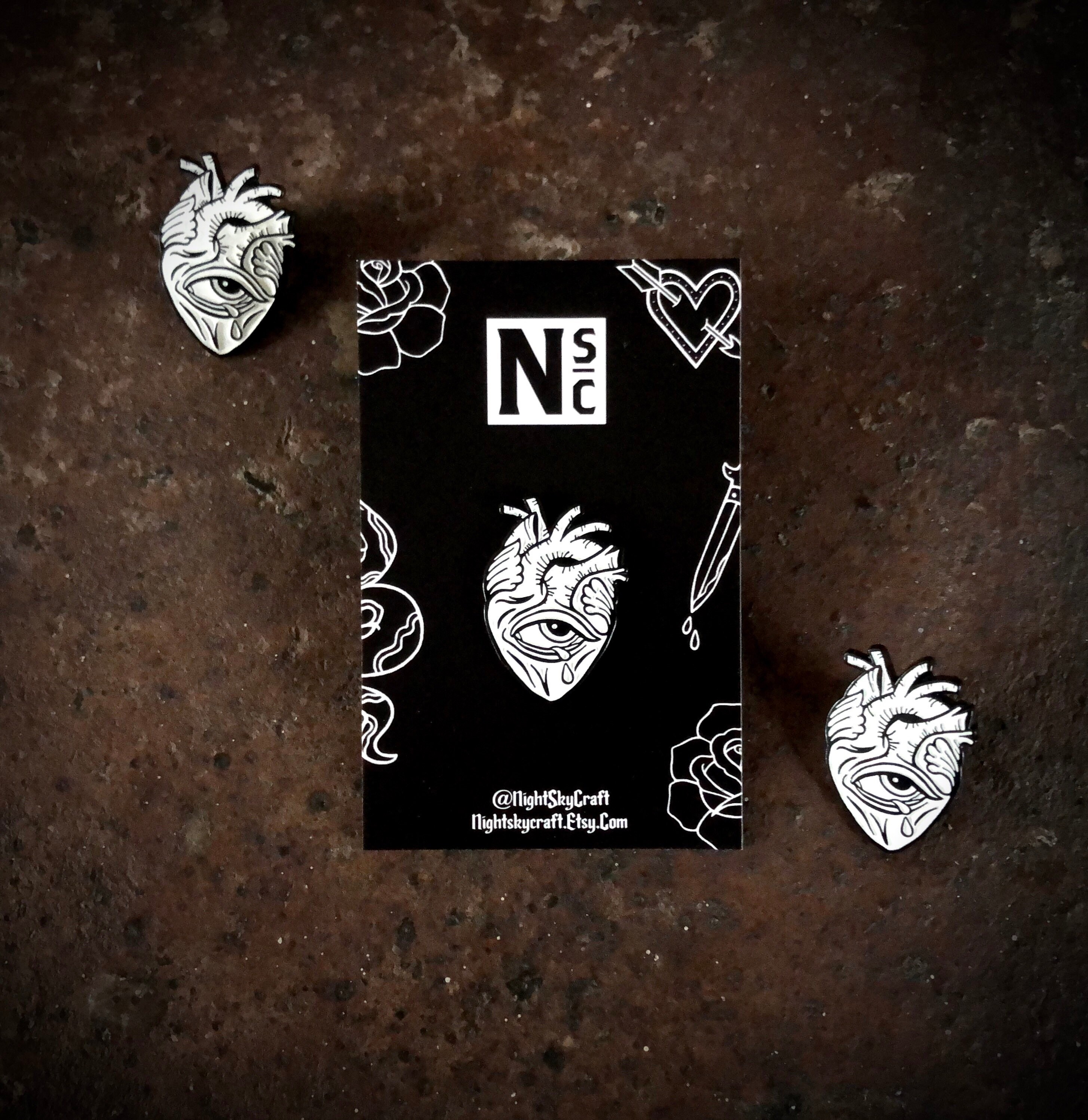 Glow in the Dark Pin Anatomical Heart Pin Soft Enamel Pin - Etsy UK