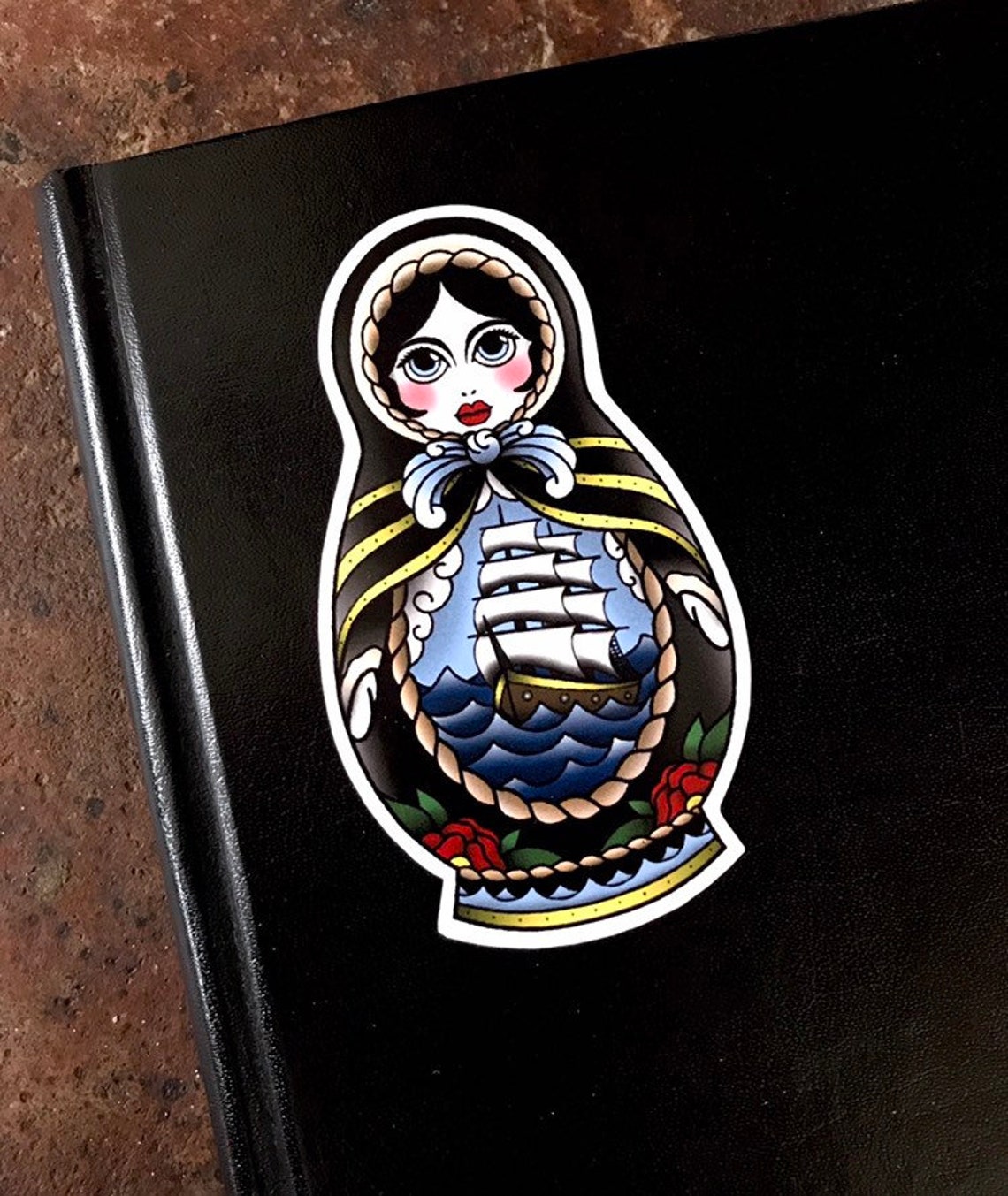 Vinyl Sticker Russian Doll Sticker Traditional Tattoo - Etsy UK