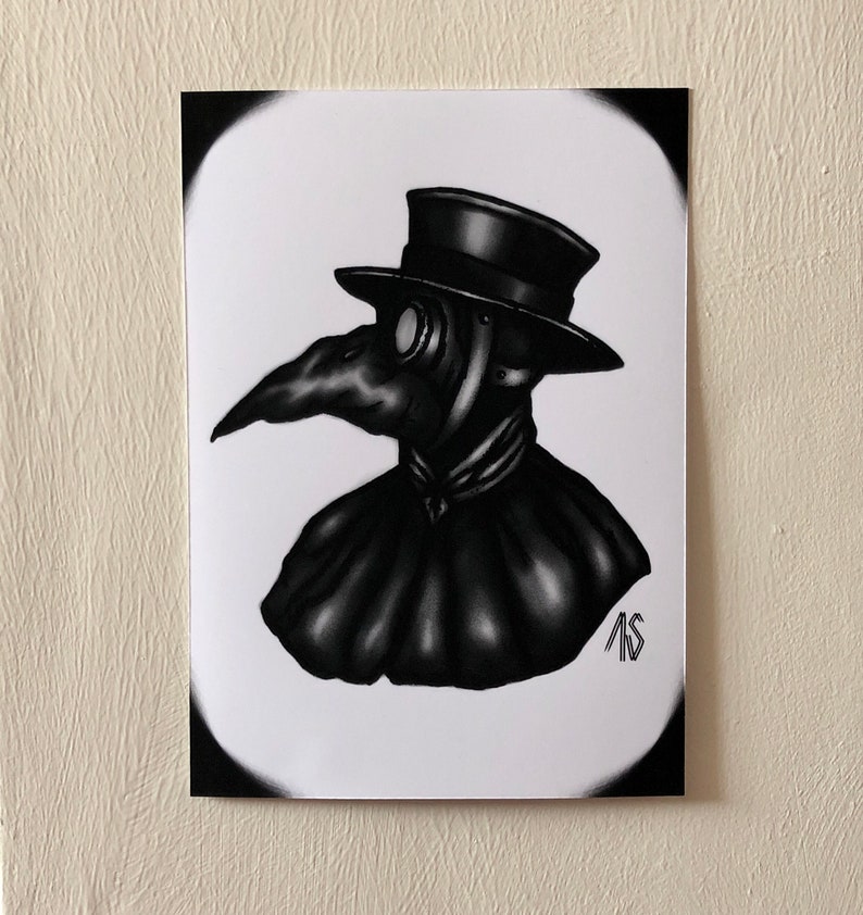 Plague Doctor Print Death Art Print Victorian Plague Doc - Etsy