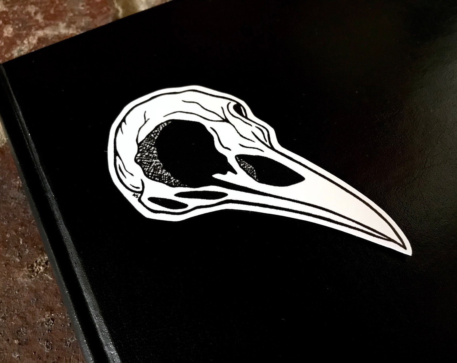 Vinyl Sticker Crow Skull Sticker Skull Sticker Taxidermy - Etsy