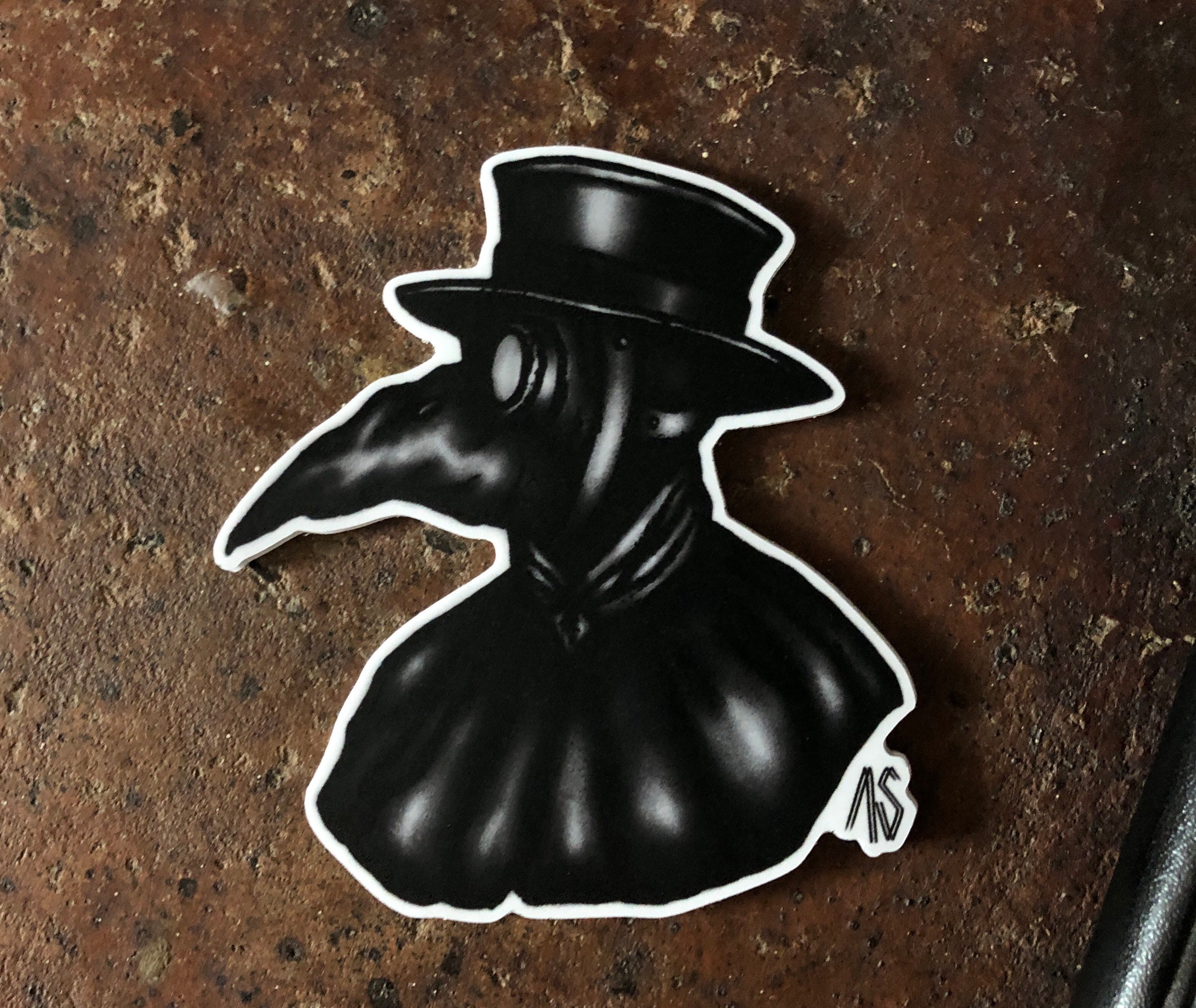 Plague Doctor Sticker Vinyl Stickers Victorian Death Doctor - Etsy