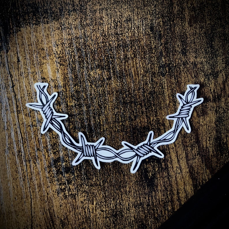 Barbed Wire Vinyl Sticker Tattoo Flash Sticker Vinyl - Etsy