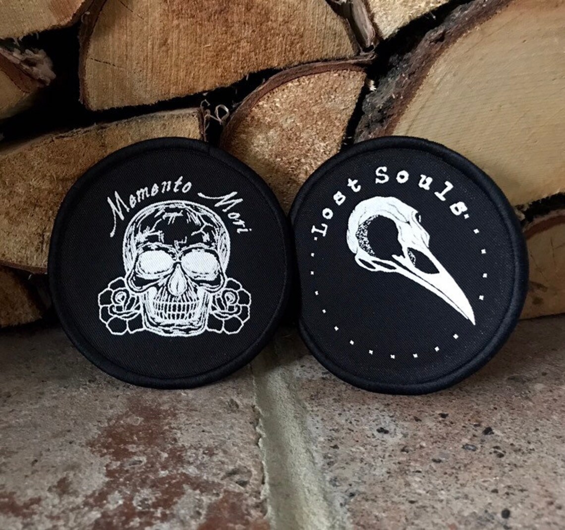 Iron On Patch Crow Skull Patch Skull Patch Screen Print | Etsy