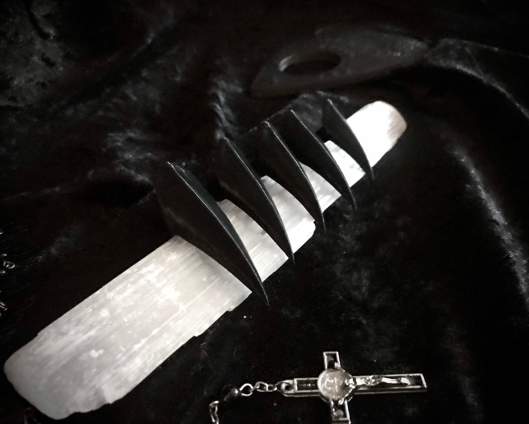 Set of 5 Black Claw Nail Rings, Claw Rings, Gothic Ring, Alternative ...