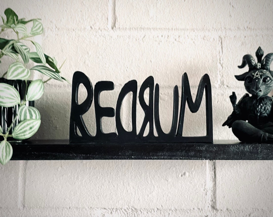 Redrum Shelf Ornament, Silhouette Art, Gothic Home Decor, Shelf Decor ...