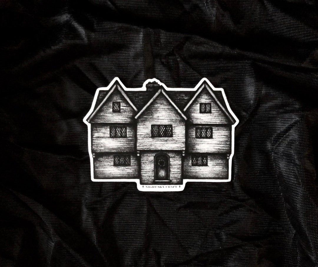Salem Witch House Sticker, Vinyl Stickers, Haunted House Sticker ...