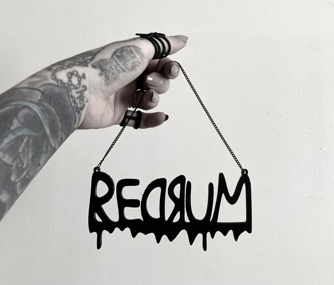 Redrum Hanging Ornament, Silhouette Art, Hanging Decor, 3D Printed ...