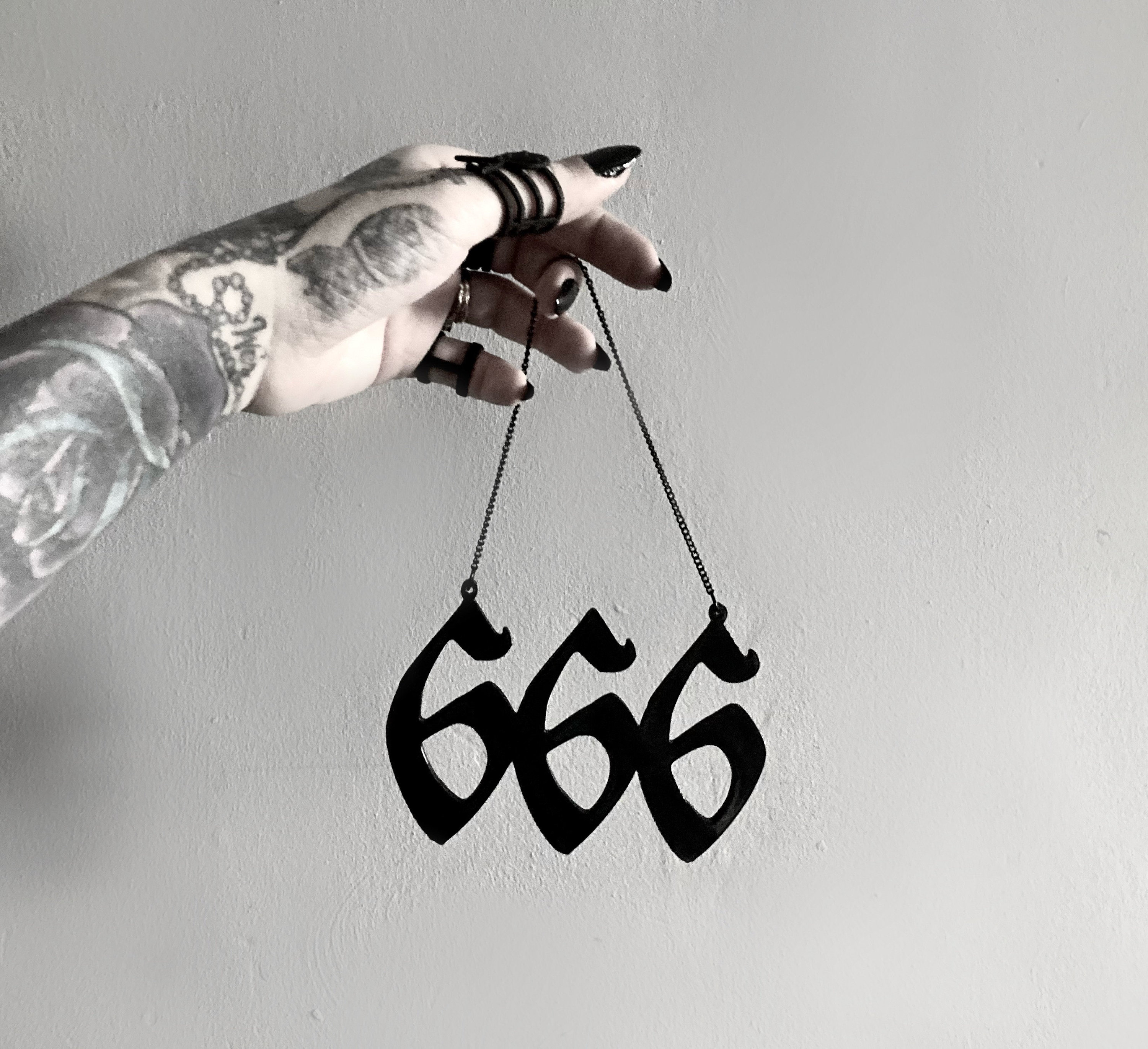 The 666 Hanging Ornament Silhouette Art Hanging Decor 3D - Etsy