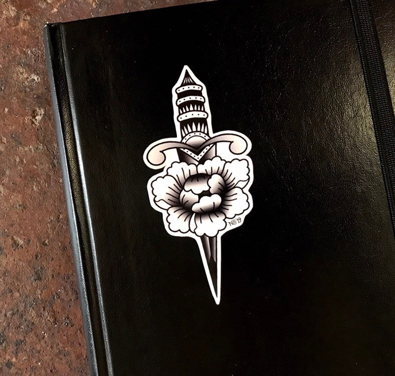 Dagger Tattoo Print Peony Flower & Dagger Print Tattoo - Etsy Australia