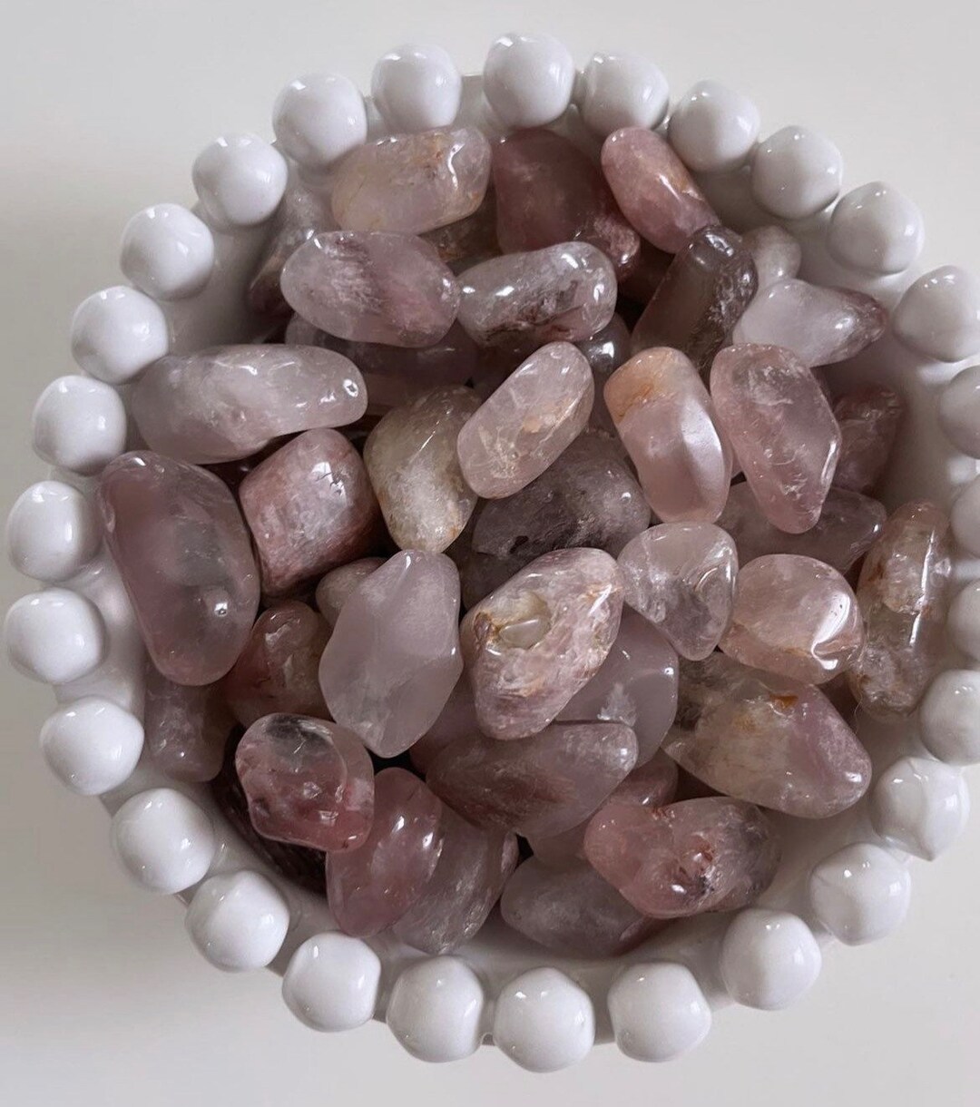 Pink Lithium Quartz Tumbled Stones Pocket Stone - Etsy