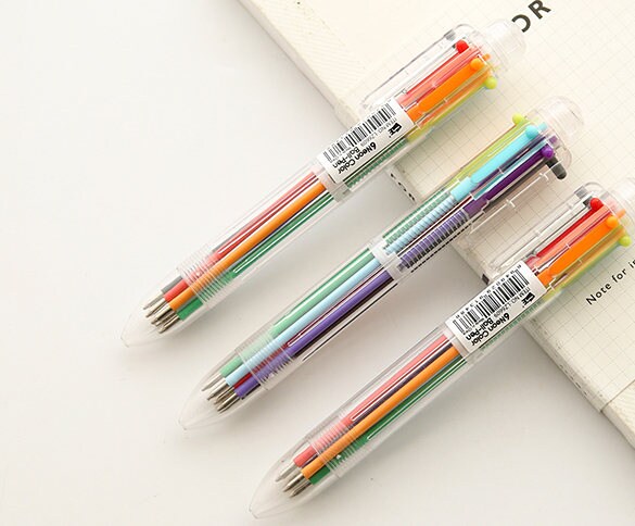 Multiple Color Ballpoint Pen Multi color Pen Retractable Pen | Etsy
