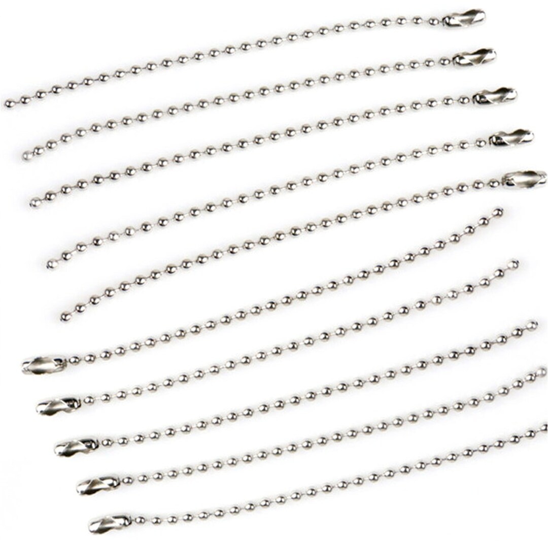 100pcs Bead Chains Bead Connector Clasp Ball Chains -100mm - Etsy