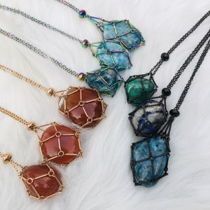 New 3 Colors Design Stones Necklace Empty Stone Holder, Necklace for ...