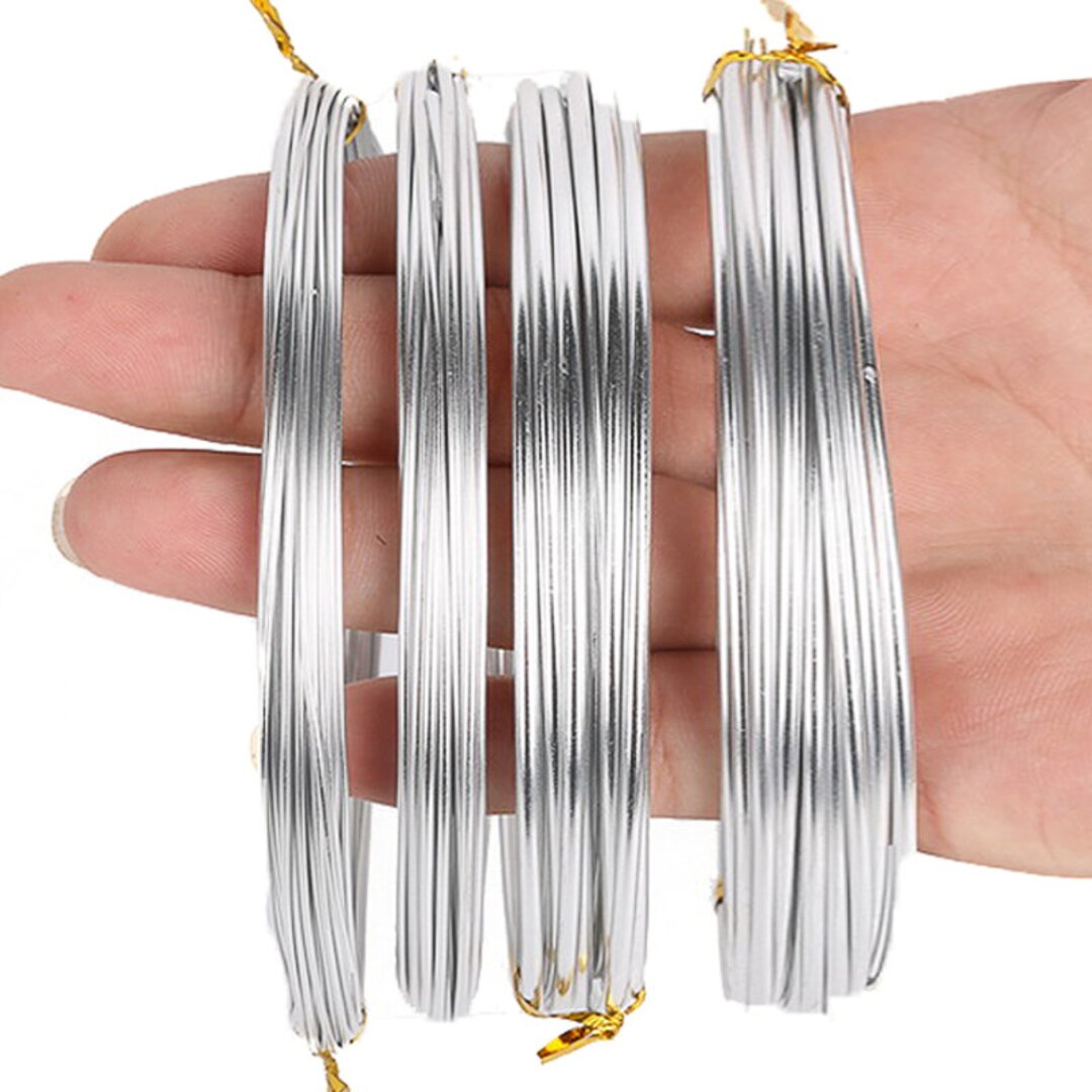 Pack of 4 Rolls, Each Roll 16.4 Feet - Aluminum Craft Wire, 4 Sizes (1 ...