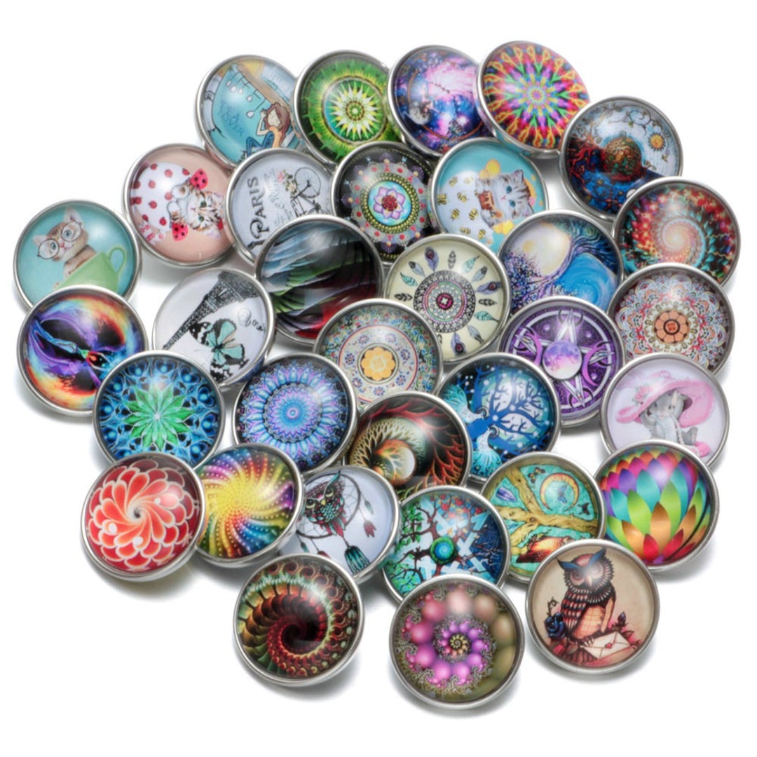 18-20mm Random Style(as the Picture Show) Snap Button Charms for Snap ...