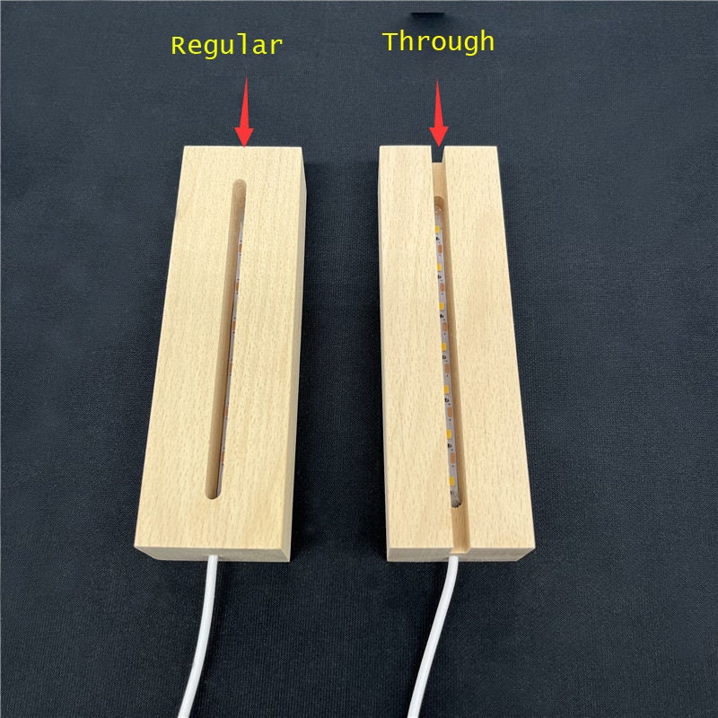 LED Wood Base-for Night Light Base Resin Art Display Crystal - Etsy