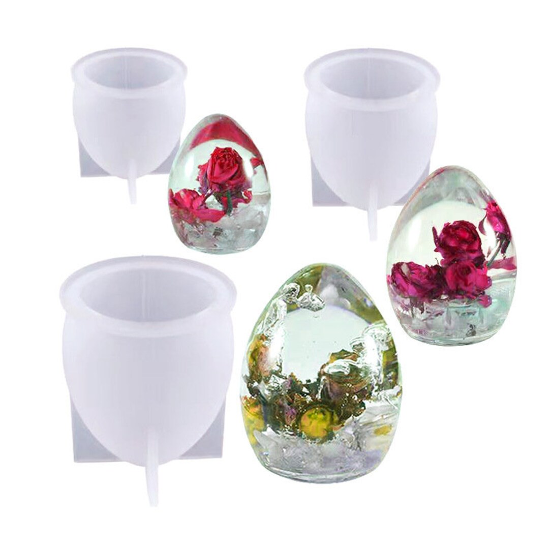 50mm /60mm/70mm Egg Shape Silicone Mold / Mould DIY Resin Decorative ...