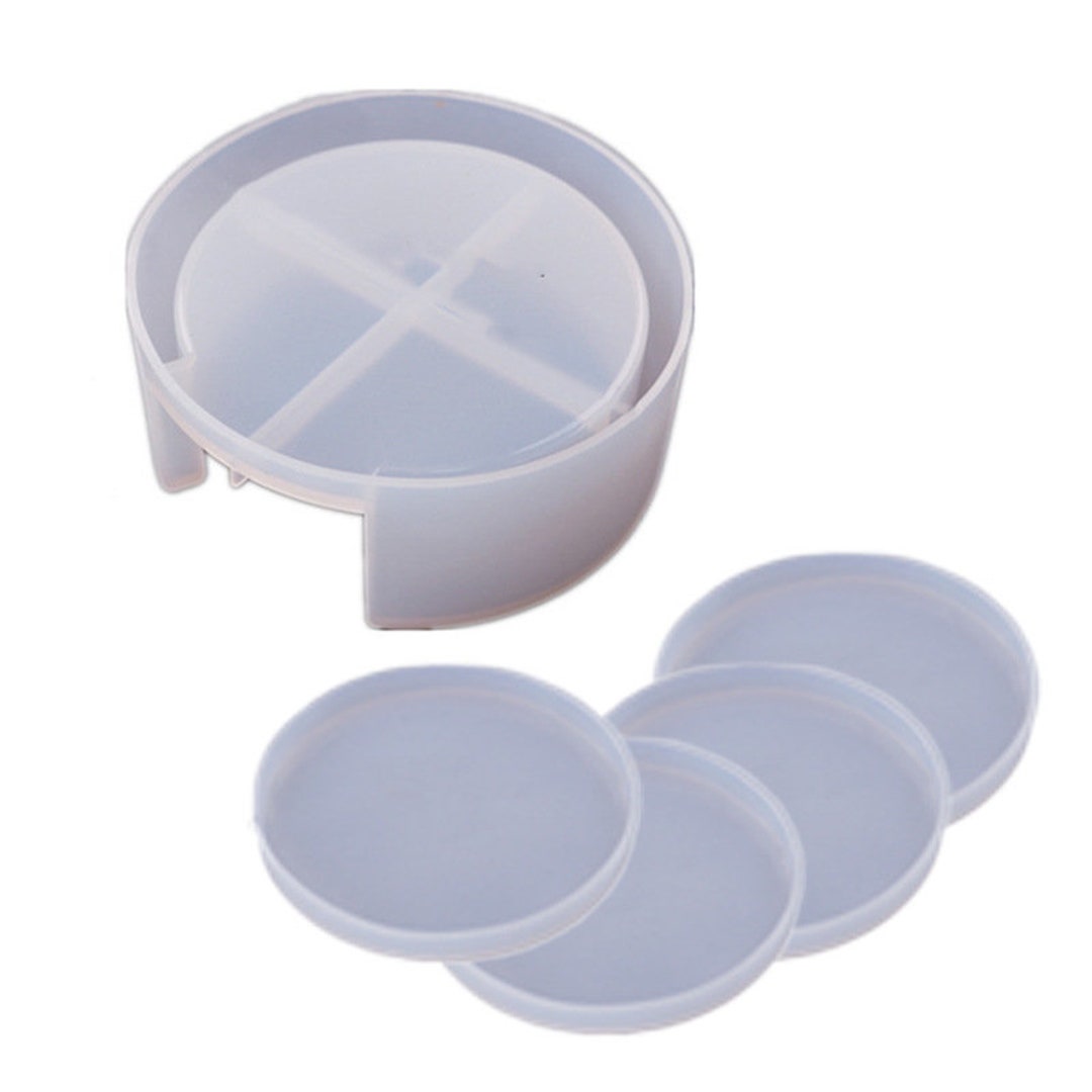 DIY Round Coaster Mold and Coaster Box Silicone Mold Resin Molds ...