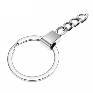Pack of 50 Alloy 25mm Split Key Chains Ring Set With Chains - Etsy